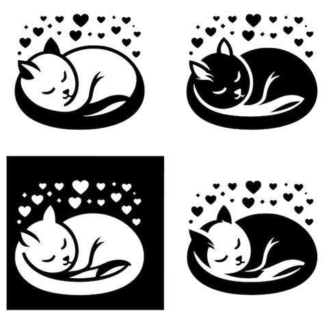 Premium Vector Cute Cat Vector Illustration Set