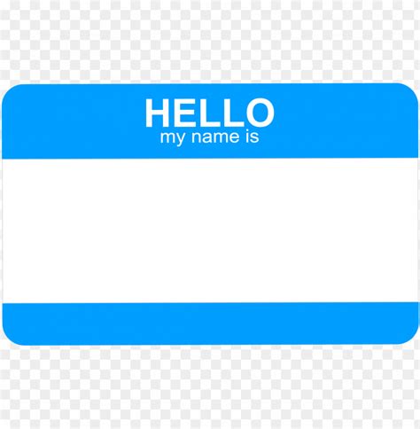 Download Hello My Name Is Tag Png Banner Transparent Hello My Name Is Png Free PNG Images
