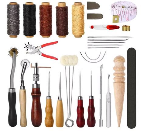 Набор из 33 инструментов Urbankit и принадлежностей для работы и обработки кожи и кожаных