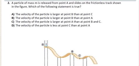 Solved A Particle Of Mass M Is Released From Point A And Chegg