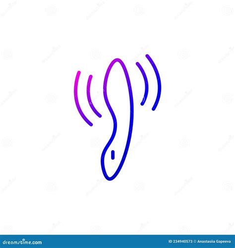 Adult Sexual Massager Outline Icon Sex Shop Toy Purple Gradient