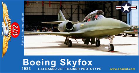 1 72 Boeing Skyfox Resin Kit By Sharkit Box Art Parts Test Build Cancelled The