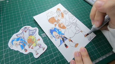 スプラ3色塗り仕上げすりみ連合コピックとGペンで描いてみた YouTube