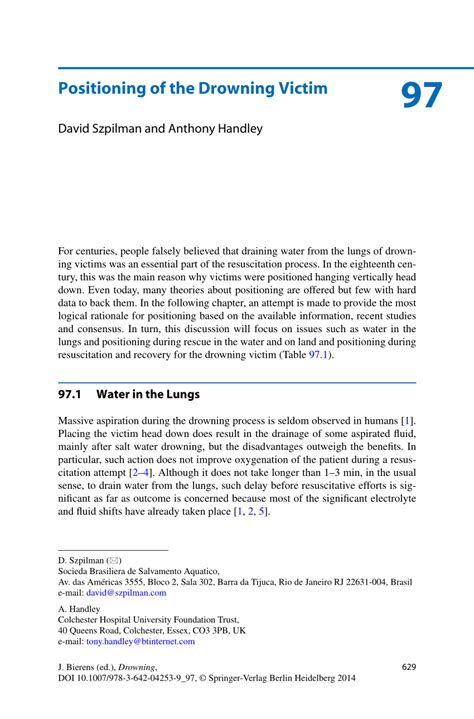 PDF Positioning The Drowning Victim