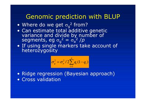 Gs Ben Hayes的基因组选择课程 生物信息与育种 博客园