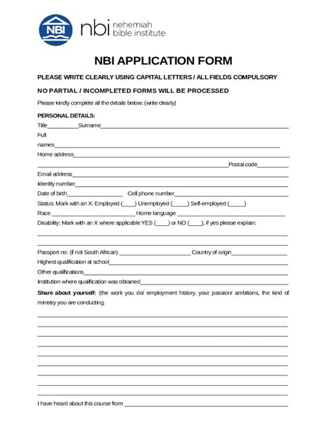 Online Nbi Application 2020 Fax Email Doc Template Pdffiller