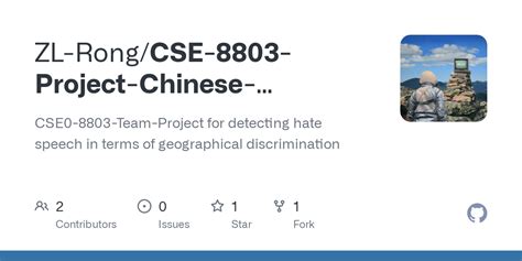 Github Zl Rong Cse Project Chinese Regional Discrimination