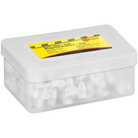 Пластмасова скоба за фиксиране на кабел 5 мм бяла 100 бр Emag Bg