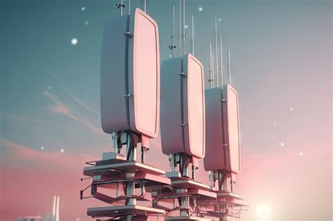 Premium Photo Closeup Of G Antennas With Highspeed Data And Low Latency Speeds Created With