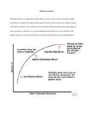 Efficiency Frontier Draft Docx Efficiency Frontier Efficient Frontier Is A Modern Day