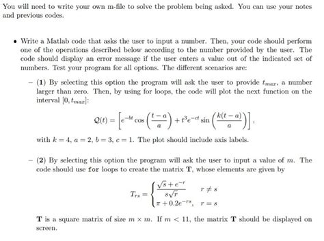 Solved You Will Need To Write Your Own M File To Solve The