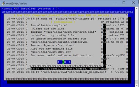 Install Mod Security And Comodo WAF In CWP Knowledgebase BullTen Web Hosting Solutions