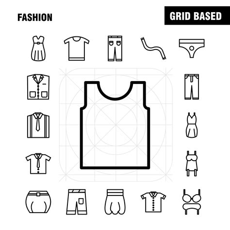 Fashion Line Icons Set For Infographics Mobile UXUI Kit And Print Design Include Hair Dryer Hair