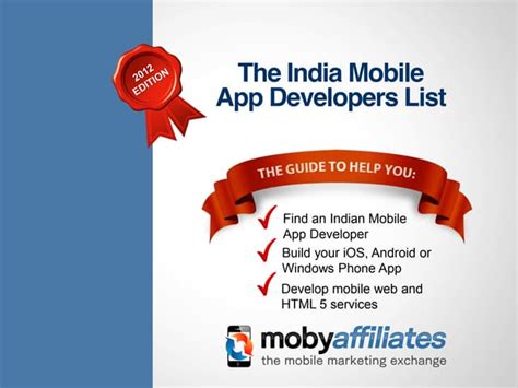 The Best Indian Mobile App Developers Ppt