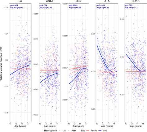 Sex Differences In Age Associations With Rvf Of The Amygdala