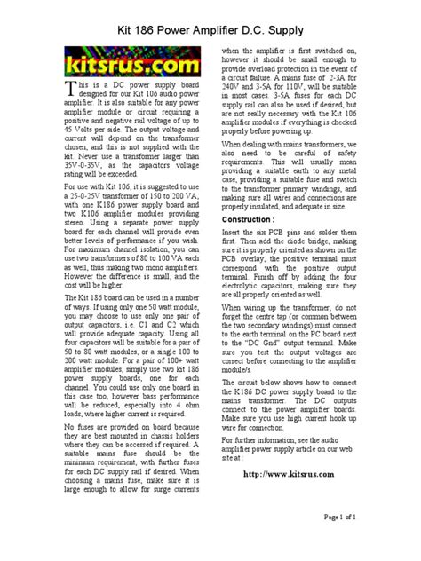 PDF Dual Rail Power Supply DOKUMEN TIPS