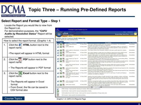 Ppt Contract Audit Follow Up Cafu 35 Pre Defined And Ad Hoc Reports November 2009 Powerpoint