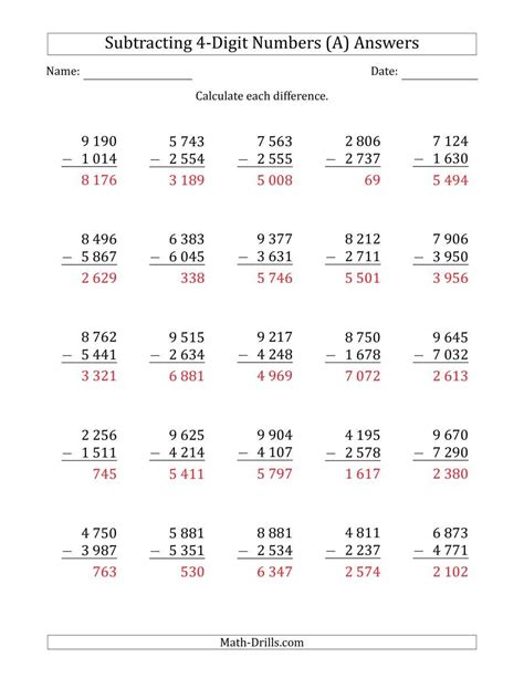 Digit Minus Digit Subtraction With Space Separated Thousands A Artofit