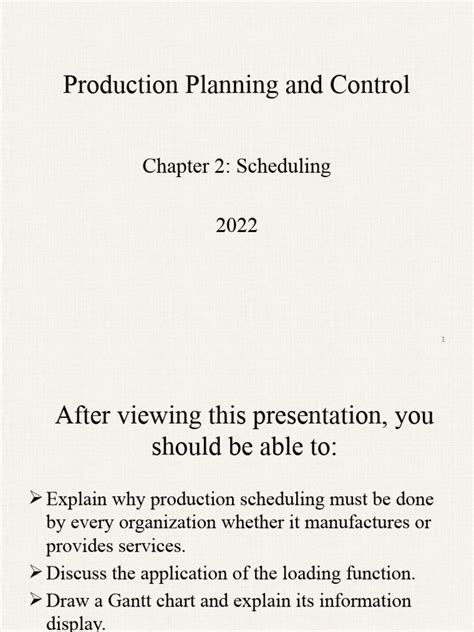 Ch 6 Scheduling Pdf Scheduling Production Processes Applied