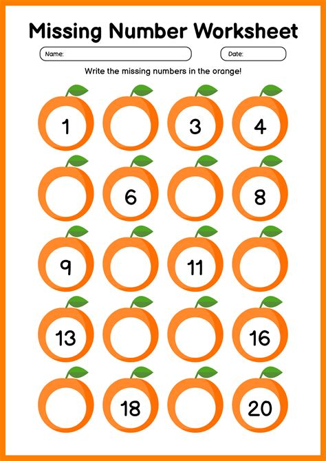 12 Math Worksheets Missing Numbers 1 20 Easy Math Worksheets Math