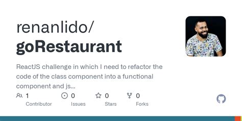 Github Renanlido Gorestaurant Reactjs Challenge In Which I Need To Refactor The Code Of The