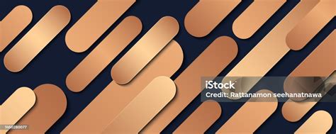 Abstract Gold Diagonal Rounded Lines On Dark Blue Background Elegant