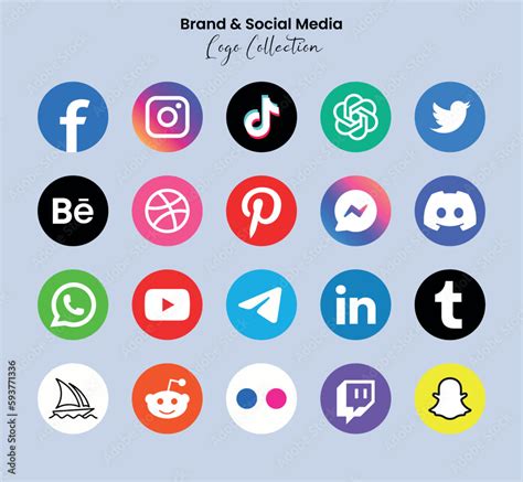 Popular Social Network Symbols Social Media Logo Icons Collection