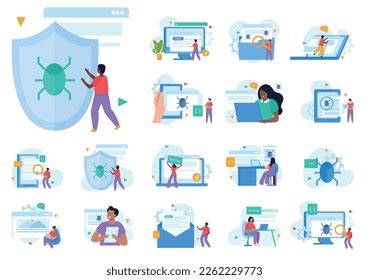 Qa Engineer Set Algorithm Testing Symbols Stock Vector Royalty Free