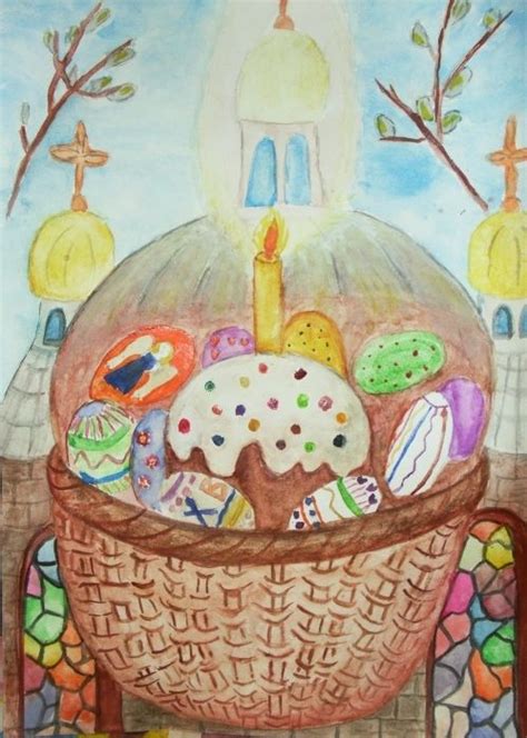 Рисунки на тему Пасха для детей для срисовки карандашом