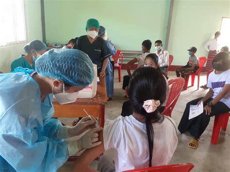 ကျိုက်ဒုံမြို့၌ ပထမအသုတ်၊ ဒုတိယအကြိမ်၊ အသက် ၁၂ နှစ်နှင့်အထက် ကျောင်းသား၊ ကျောင်းသူ ၃၅၀ ဦးအား