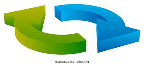 Circular Arrow Icon Two Curved Arrows Stock Vector Royalty Free 350730440 Shutterstock