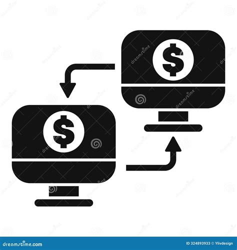 Money Transferring From One Computer To Another Computer Stock Vector Illustration Of Data