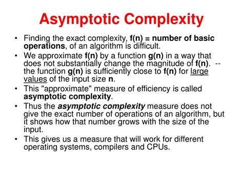 ppt asymptotic complexity and big o notation powerpoint presentation