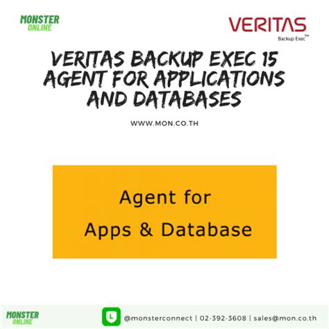 Veritas Backup Exec 15 Agent For Applications And Databases — Monster