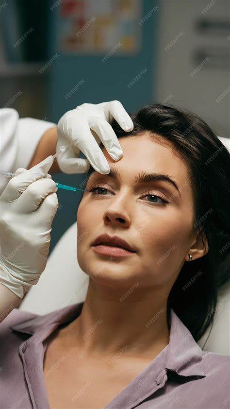 Premium Photo Woman Receiving Botox Injection In Clinic