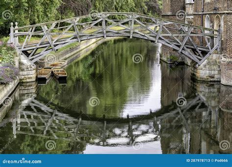 Mathematical Bridge On The River Cam Cambridge Stock Image Image Of