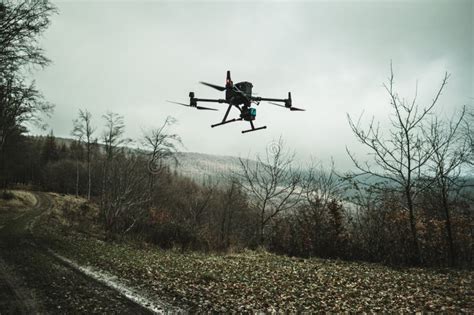 Aerial View Of A Drone Moderning Over Forest Monitoring And Analyzing In Forestry Management