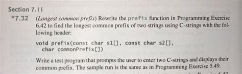 Solved Section 7 732 Longest Common Prefix Rewrite The