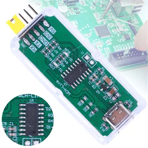 Wch Link Emulator Cmsis Dap Download Risc V Online Swdttl Arm Typec Debug Green Eur 4 47