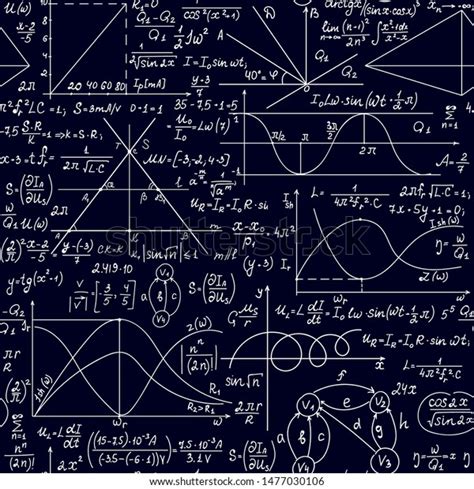 Math Scientific Vector Seamless Background Handwritten Stock Vector Royalty Free 1477030106