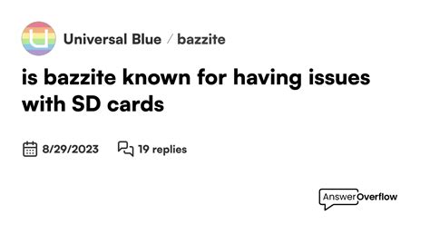 Is Bazzite Known For Having Issues With Sd Cards Universal Blue
