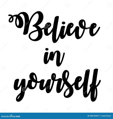 Believe In Yourself Inspirational Motivational Vector Stock Vector Illustration Of Poster