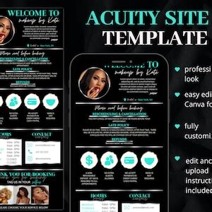 Acuity Scheduling Template Acuity Booking Site DIY Acuity Etsy