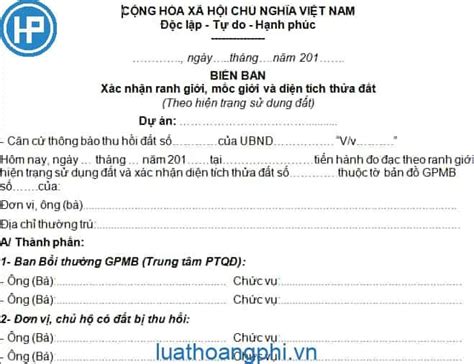 Tổng hợp 99 mẫu biên bản thỏa thuận ranh giới đất được sử dụng rộng rãi