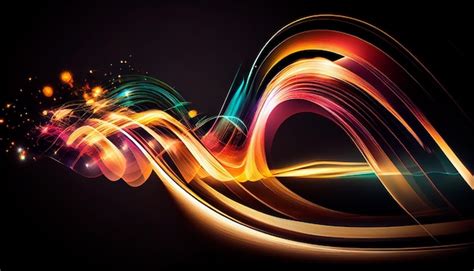 Premium Photo Abstract Background With Colorful Glowing Light And Light Trails Generative Ai