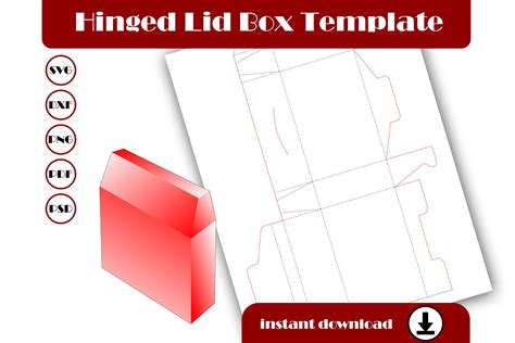 Hinged Lid Box Simple Box Storage Box Creative Fabrica