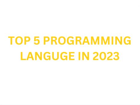 Top 5 New Programming Language In 2023