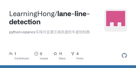Github Learninghonglane Line Detection Pythonopencv实现对显著区域高速的车道线检测