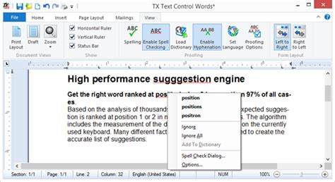 Adding Spell Checking And Hyphenation To Tx Text Control X10