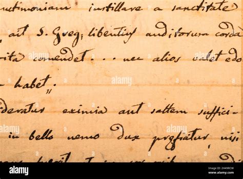Old Vintage Manuscript Writing In Cursive Stock Photo Alamy